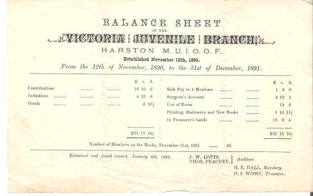 Oddfellows | Topics | Harston History