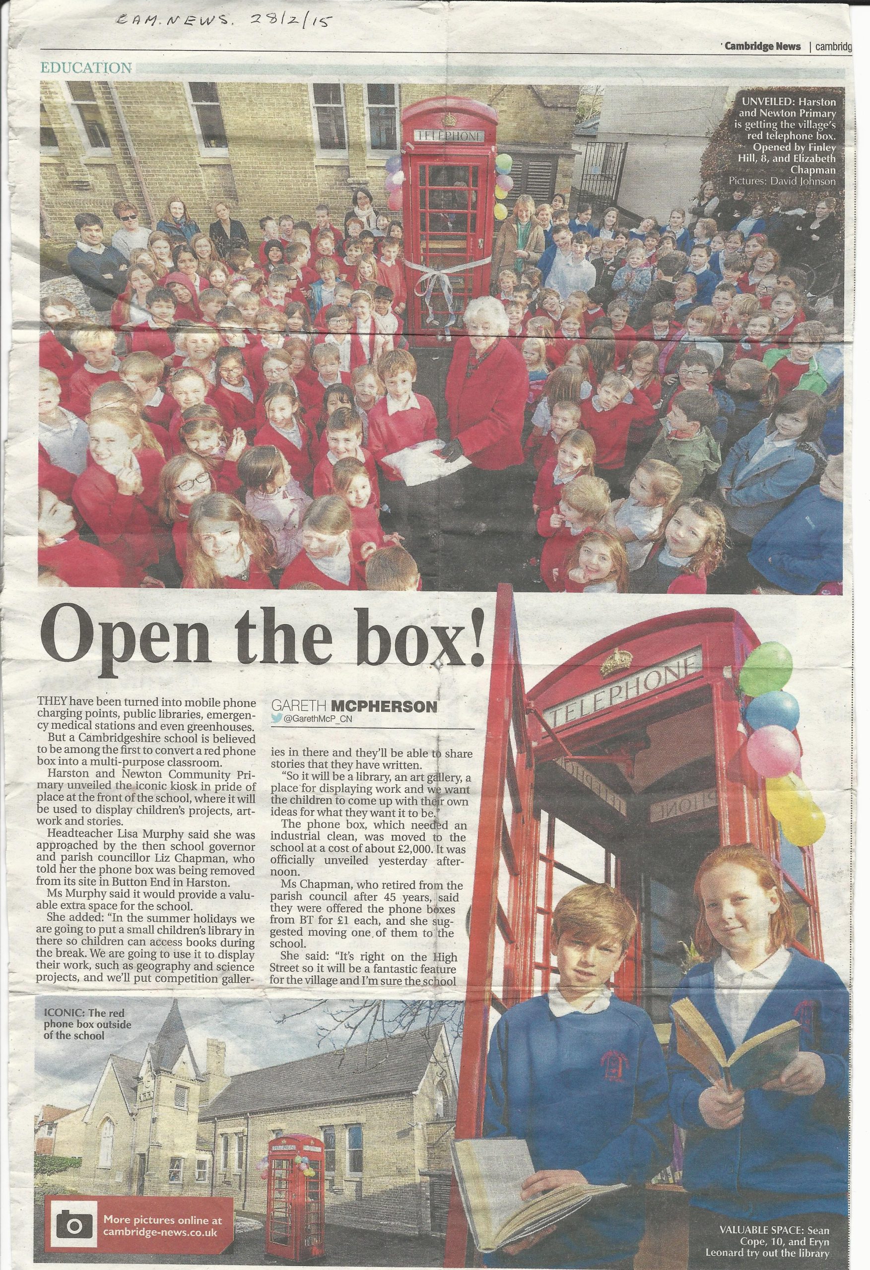 Telephone boxes | New contributions, Street Furniture | Harston History